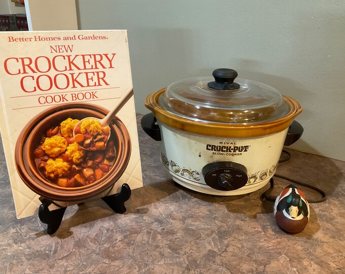 Retro Rival Crock Pot Cream Beige #3350/2 Slow Electric Cooker 4 Qt ...
