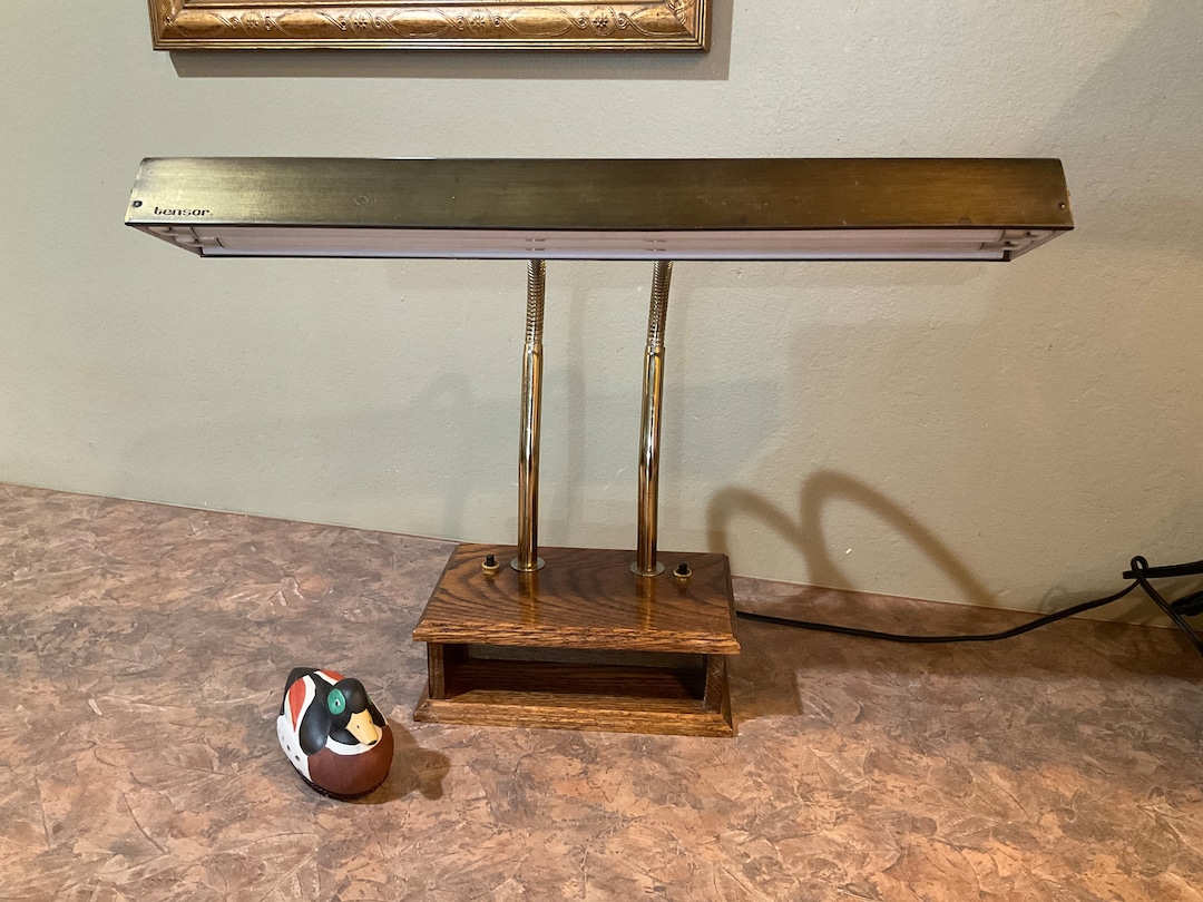 Tensor Double Gooseneck Desk Lamp - Mid Century 2 Fluorescent Bulbs ...