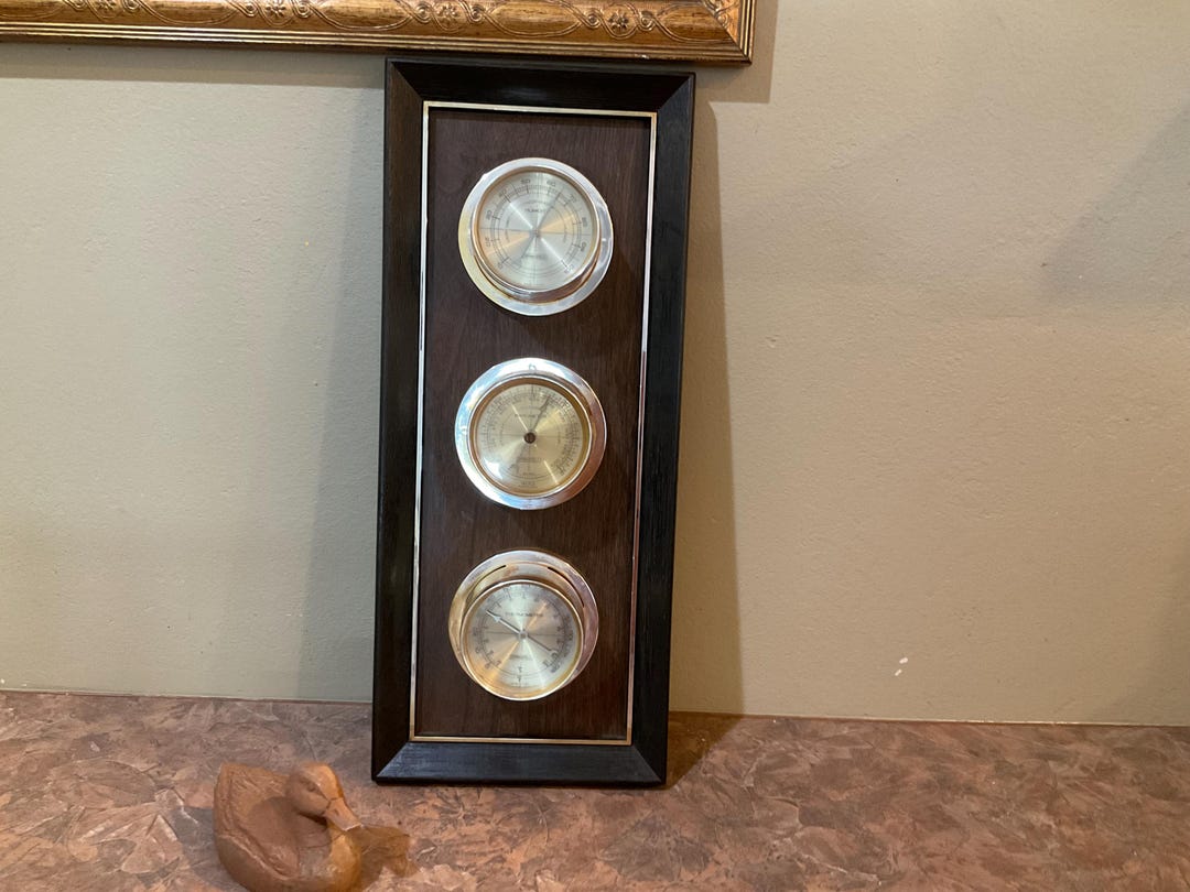 Springfield Weather Station Midcentury Barometer Hygrometer Thermometer ...