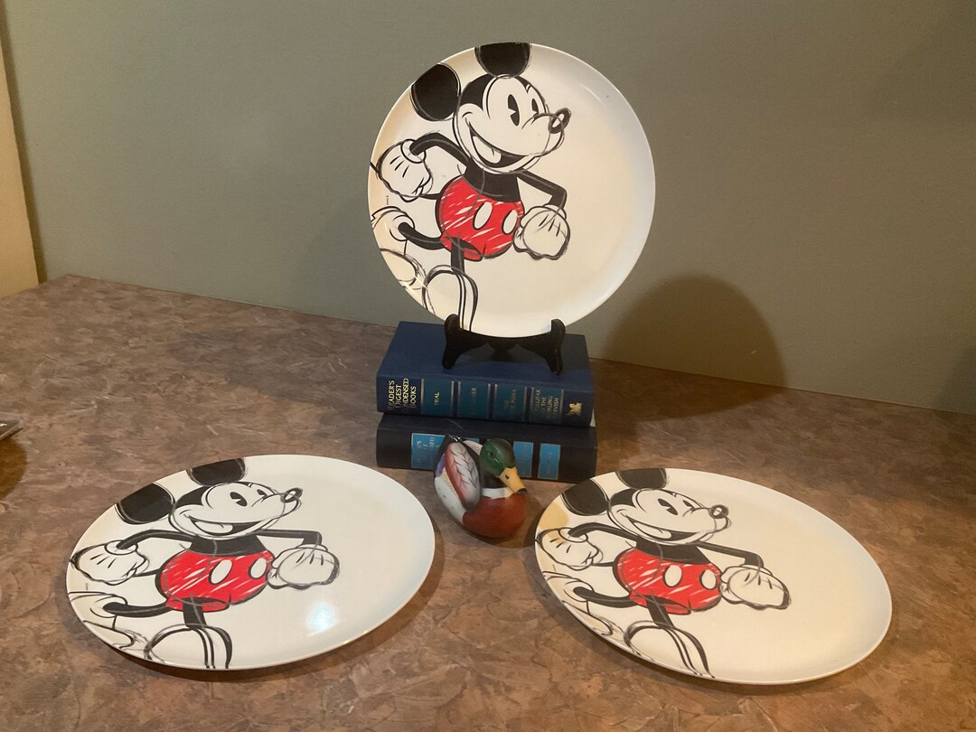 Zak! Designs Mickey Mouse, Dinner Melamine Disney Sketch, Rare Design ...