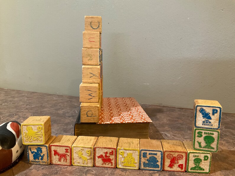 Wooden Blocks Sesame Street Kids Children Alphabet Blocks ABC - Etsy