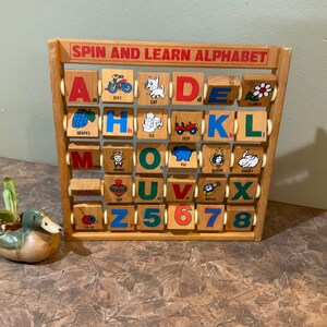 Toys Toys & Games preschool learning hand painted ABC-turn and learn ...