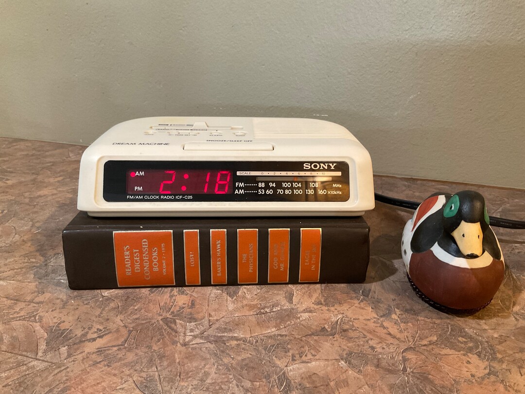 Sony Dream Machine ICF-C25 AM/FM Clock Radio Alarm Clock-1994-corded ...