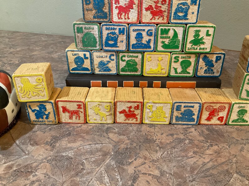 Wooden Blocks Sesame Street Kids Children Alphabet Blocks ABC - Etsy