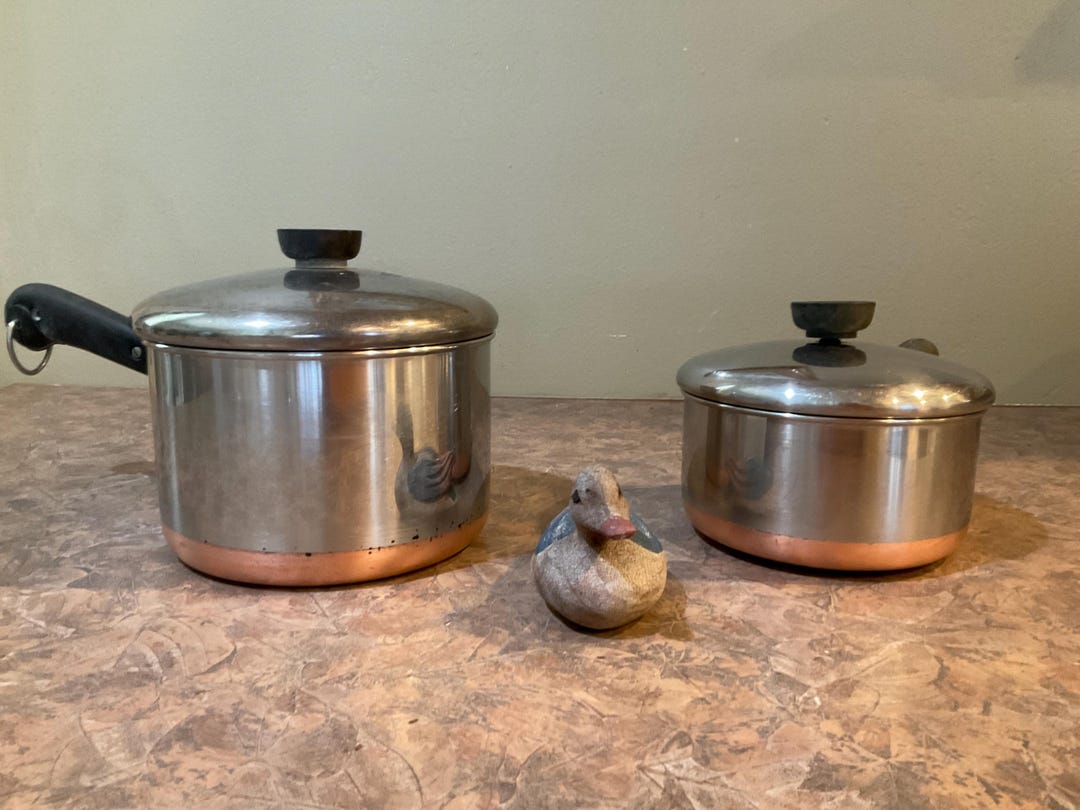 Revere Ware Pots With Lids, Copper Bottom, (1) 2 Quart Pot With Lid ...