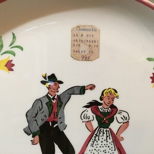 Western Germany Folk Art Plate, Vintage, Set of 2, Germany Dancers ...