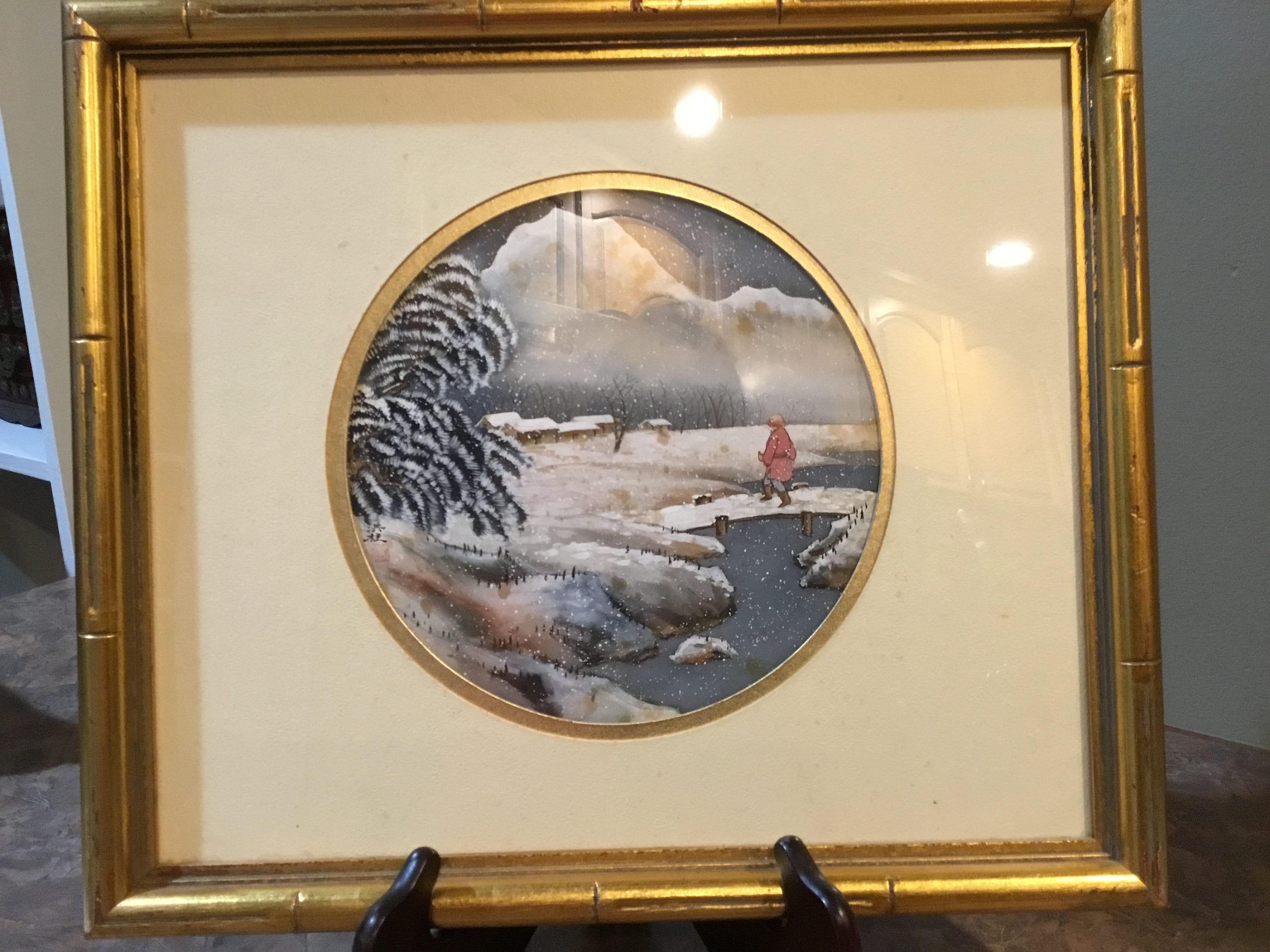 HUNG CHU LEE Hand Signed Framed Asian Painting on Silk - Etsy