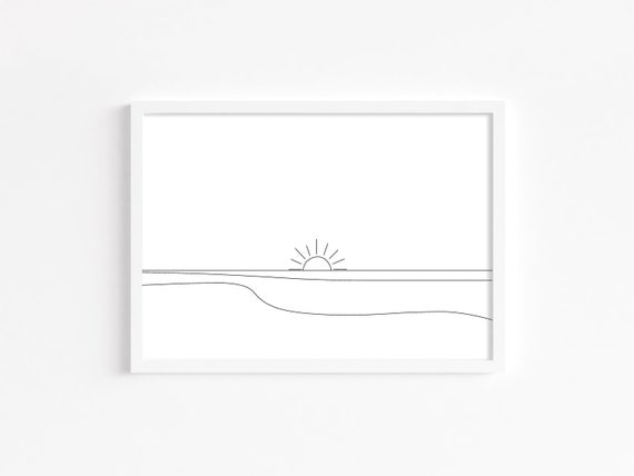 Sunrise Line Drawing