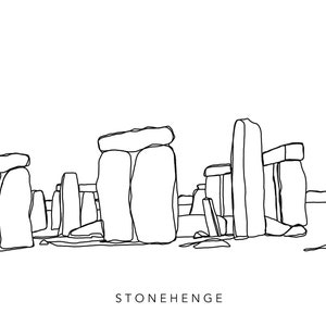 Stonehenge | Line Art | Line Drawing | A4 | Wall Print | Wall Art - Etsy
