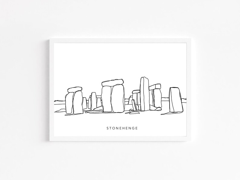 Stonehenge | Line Art | Line Drawing | A4 | Wall Print | Wall Art - Etsy