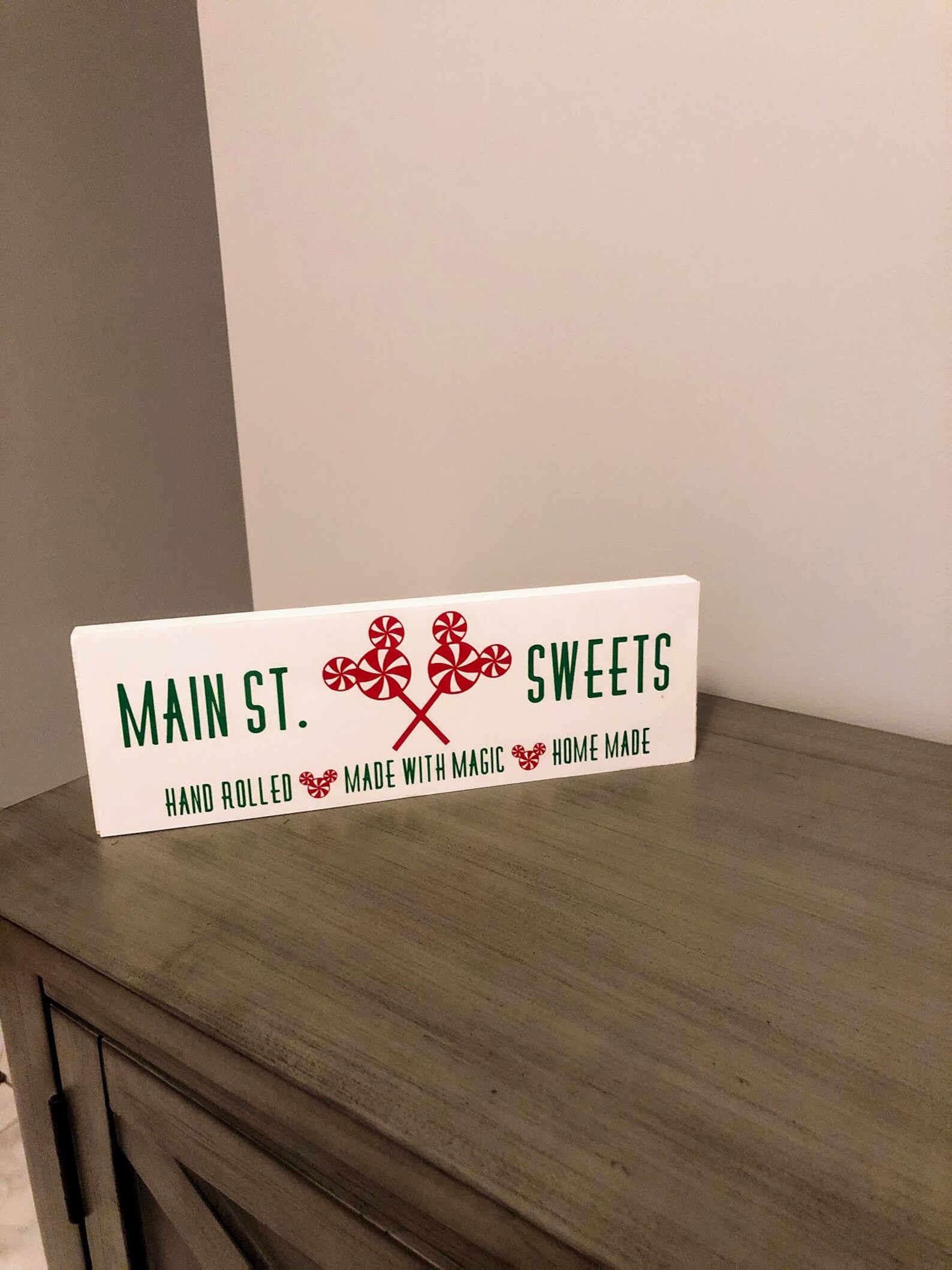 Disney's Main Street USA Inspired Freestanding Wooden Sign for Holiday ...