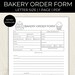 Cookie Order Form Fillable, Bakery Planner Printable, Cookie Order ...