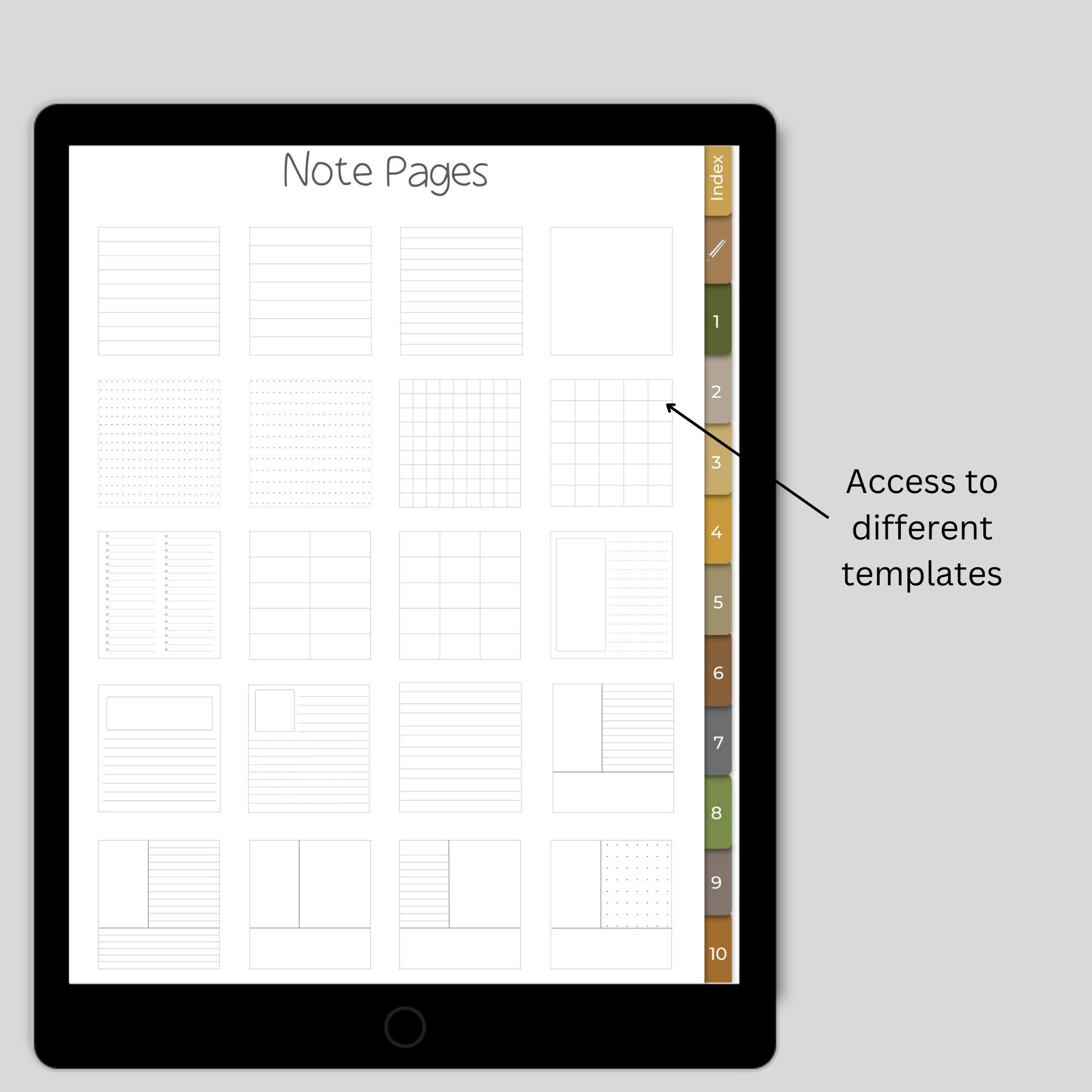 Minimal Digital Notebook, Student Notebook Goodnotes, Portrait, Note ...