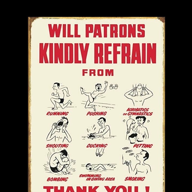 Vintage Swimming Pool Signs - Etsy