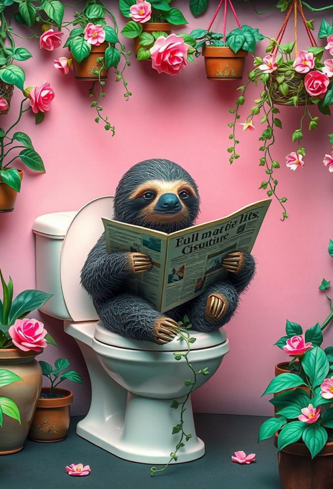 Sloth on the Toilet Metal Sign, Sloth Plaque, Sloth Sign - Etsy UK