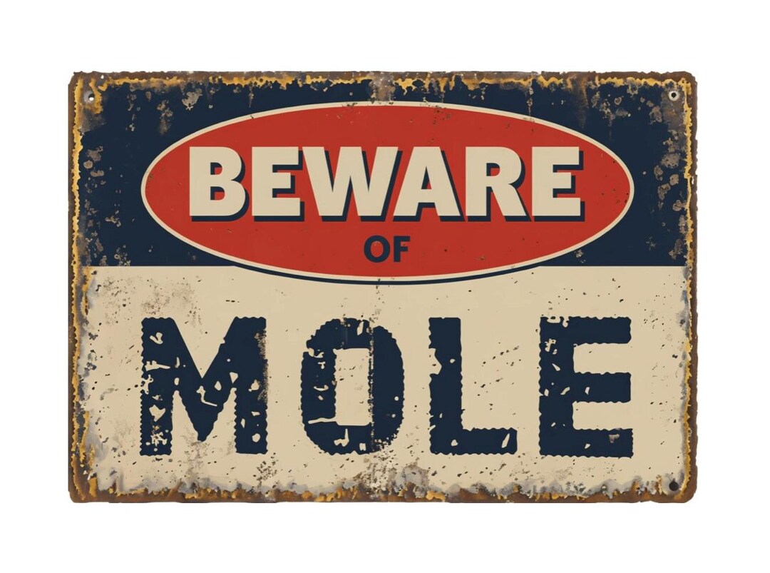 Beware of Mole Metal Sign, Mole Sign, Mole Plaque - Etsy