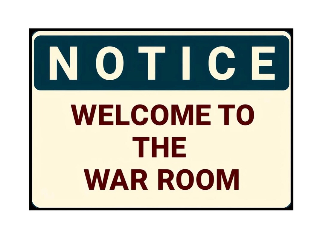 Vintage War Room Metal Sign, War Room Sign, War Room Plaque, Retro Wall ...