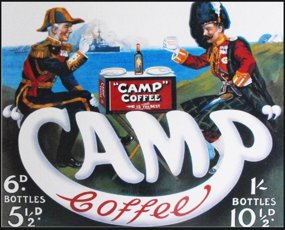 Vintage Camp Coffee Ad Sign, Coffee Sign, Vintage Sign. Retro Wall Sign ...