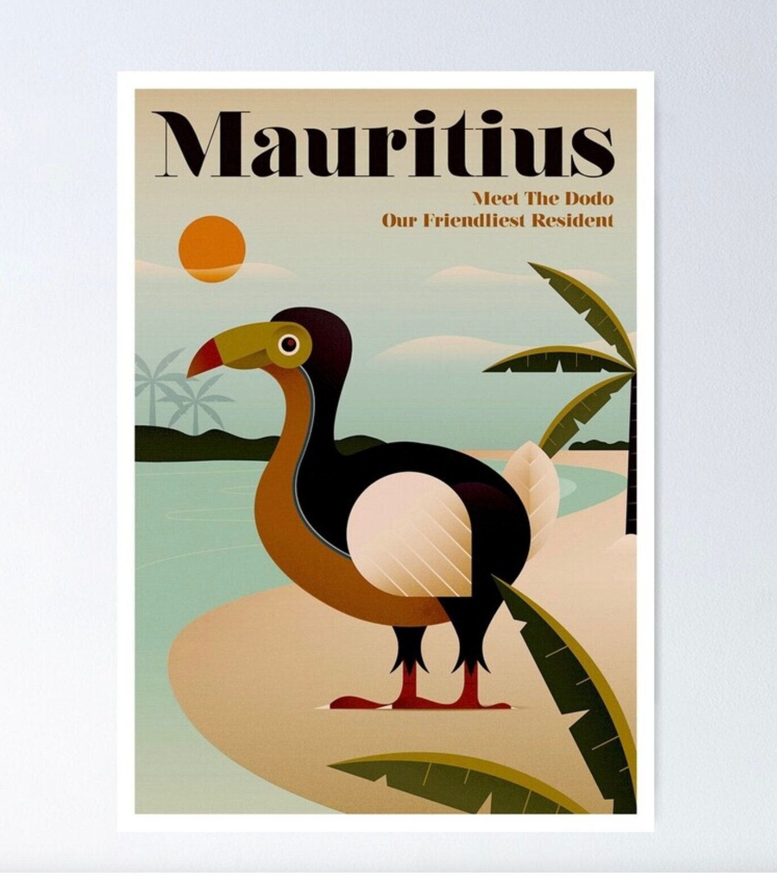 Vintage Visit Mauritius Travel Print, Mauritius Print, Vintage Print ...