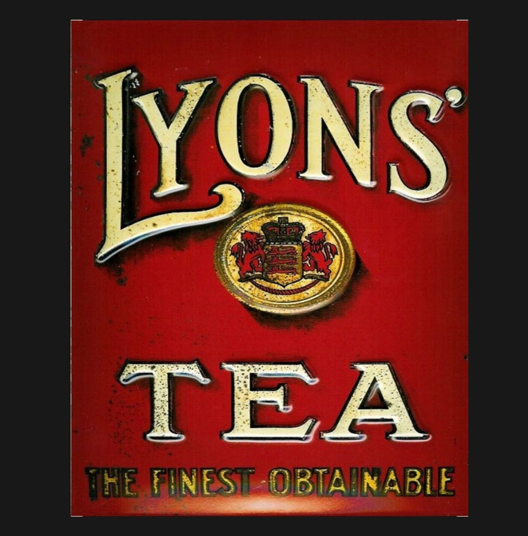 Vintage Lyons Tea Ad Sign, Drinks Sign, Vintage Sign. Retro Wall Sign ...