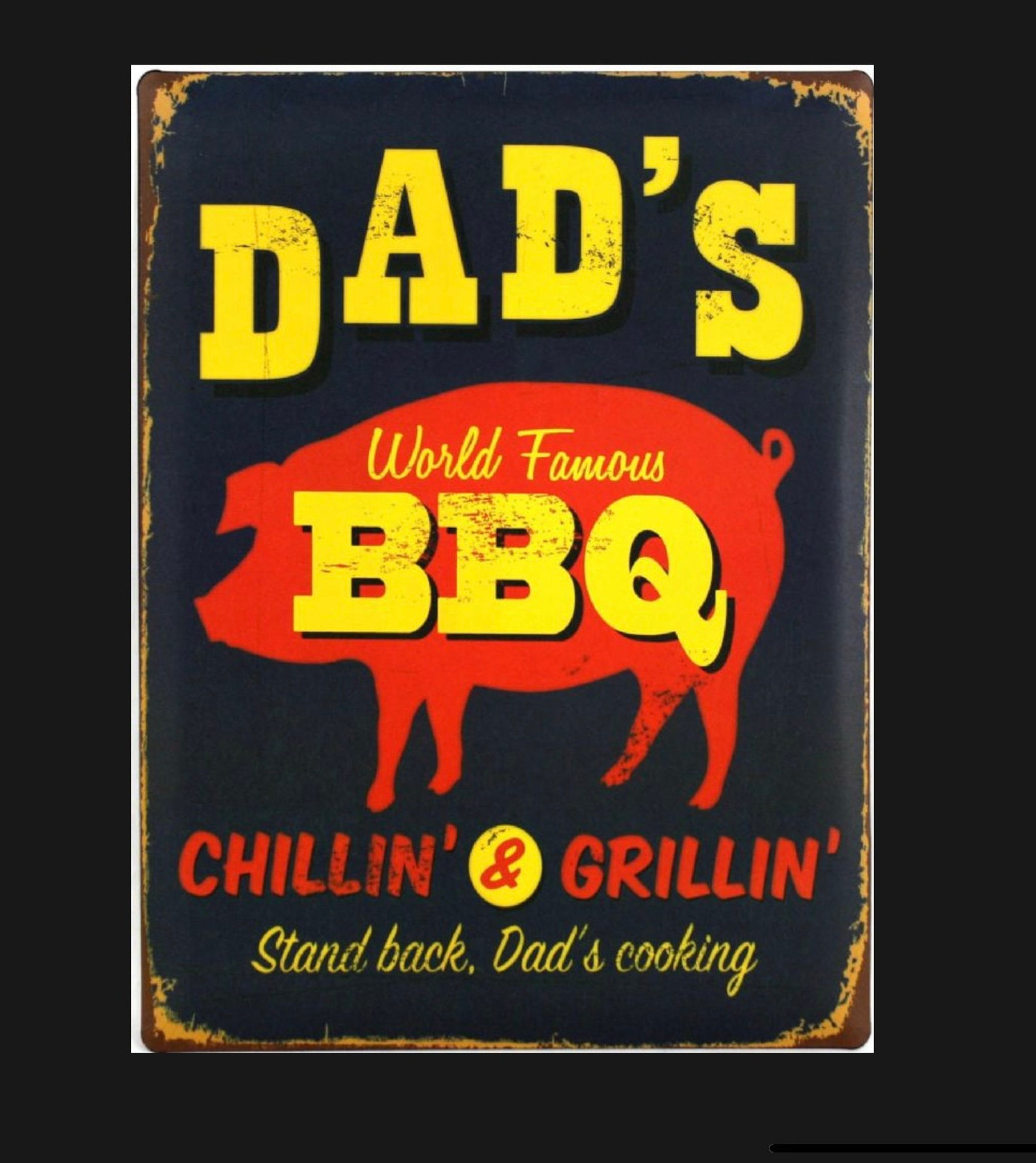 Vintage Dads BBQ Sign, BBQ Sign, Vintage Sign. Retro Wall Sign, Garden ...