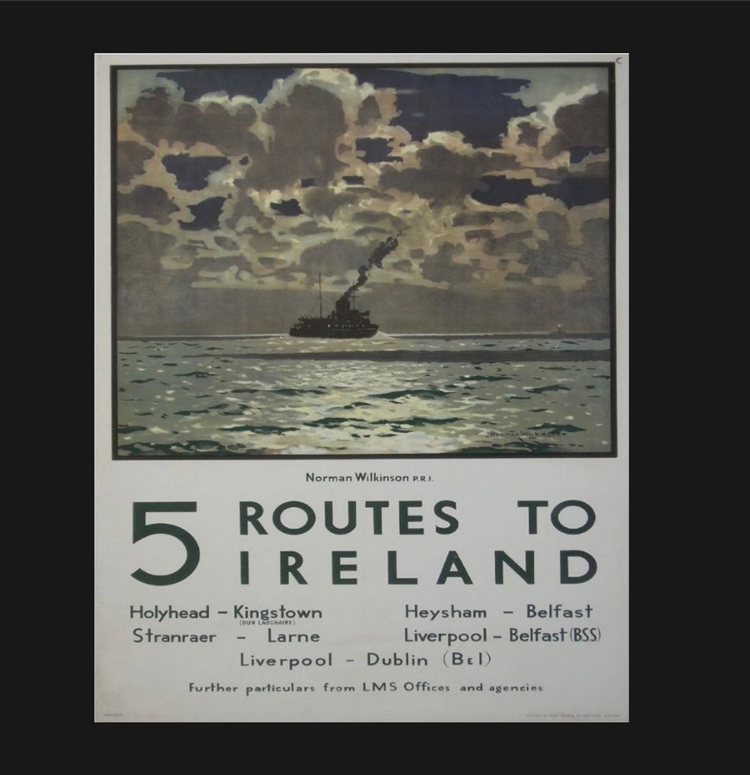 Vintage 5 Routes to Ireland Metal Sign, Ireland Sign, Vintage Sign ...
