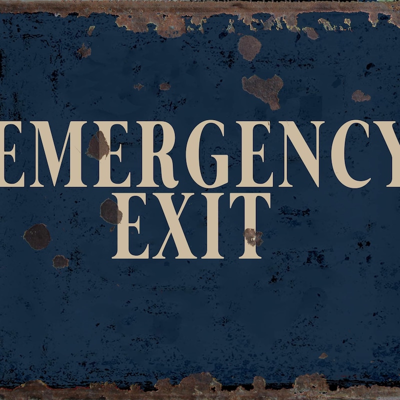 Exit Sign - Etsy UK