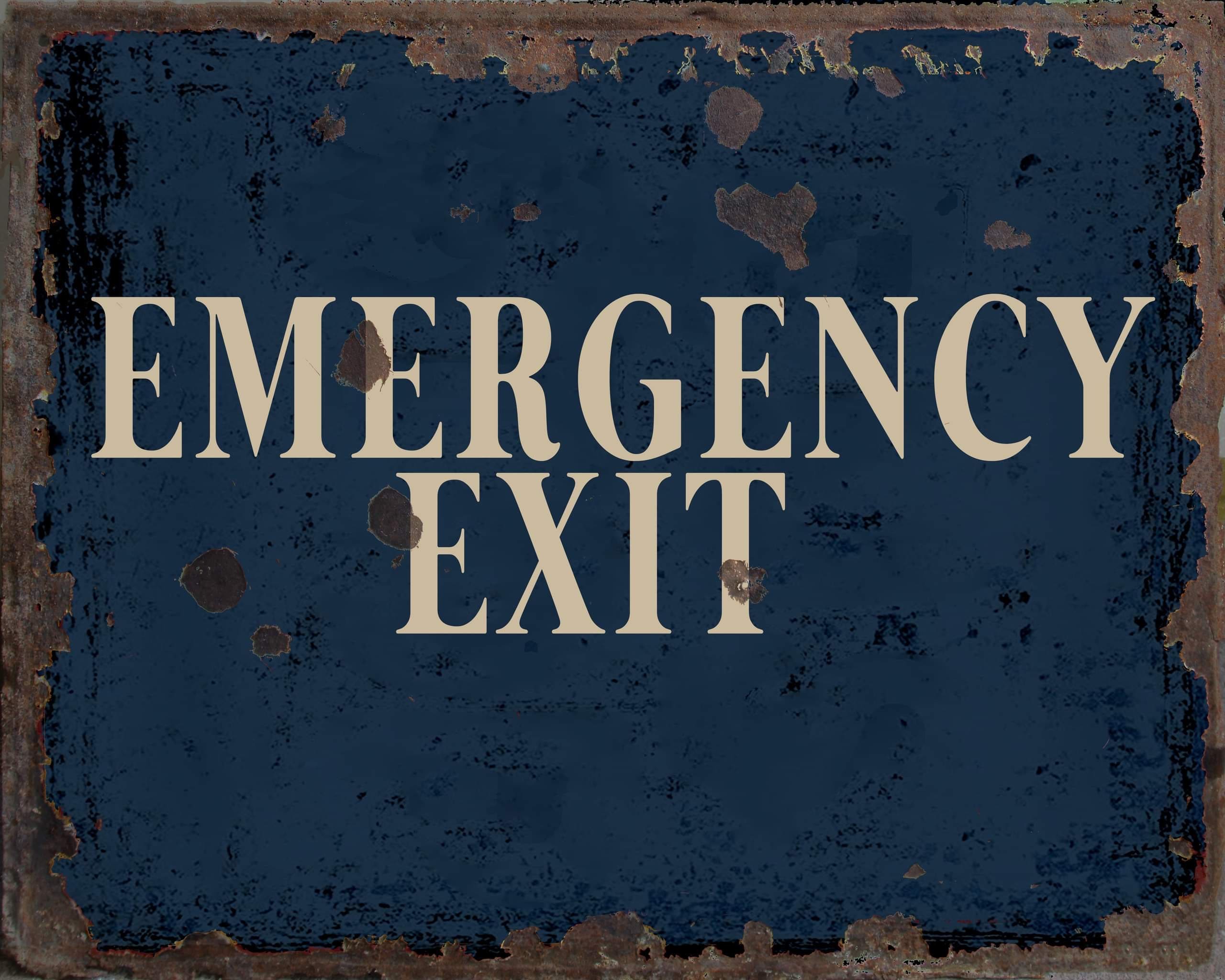 Vintage Emergency Exit Sign, Emergency Exit Plaque, Emergency Exit Wall ...