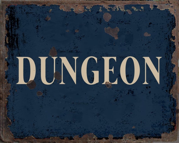 Vintage Dungeon Metal Sign Dungeon Sign Dungeon Plaque - Etsy