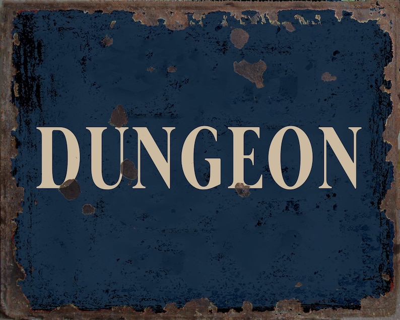 Vintage Dungeon Metal Sign, Dungeon Sign, Dungeon Plaque, Retro Wall ...