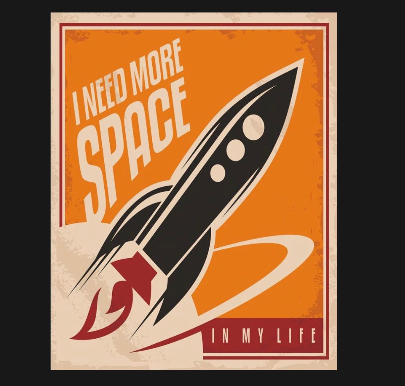 Vintage I Need More Space in my Life metal Sign space sign | Etsy