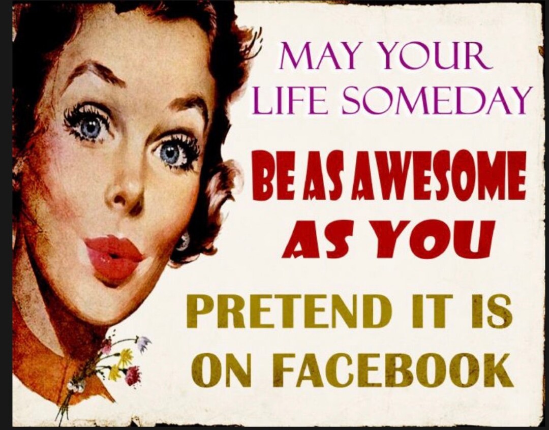 Vintage Awesome as Facebook Sign, Funny Sign, Vintage Sign. Retro Wall ...