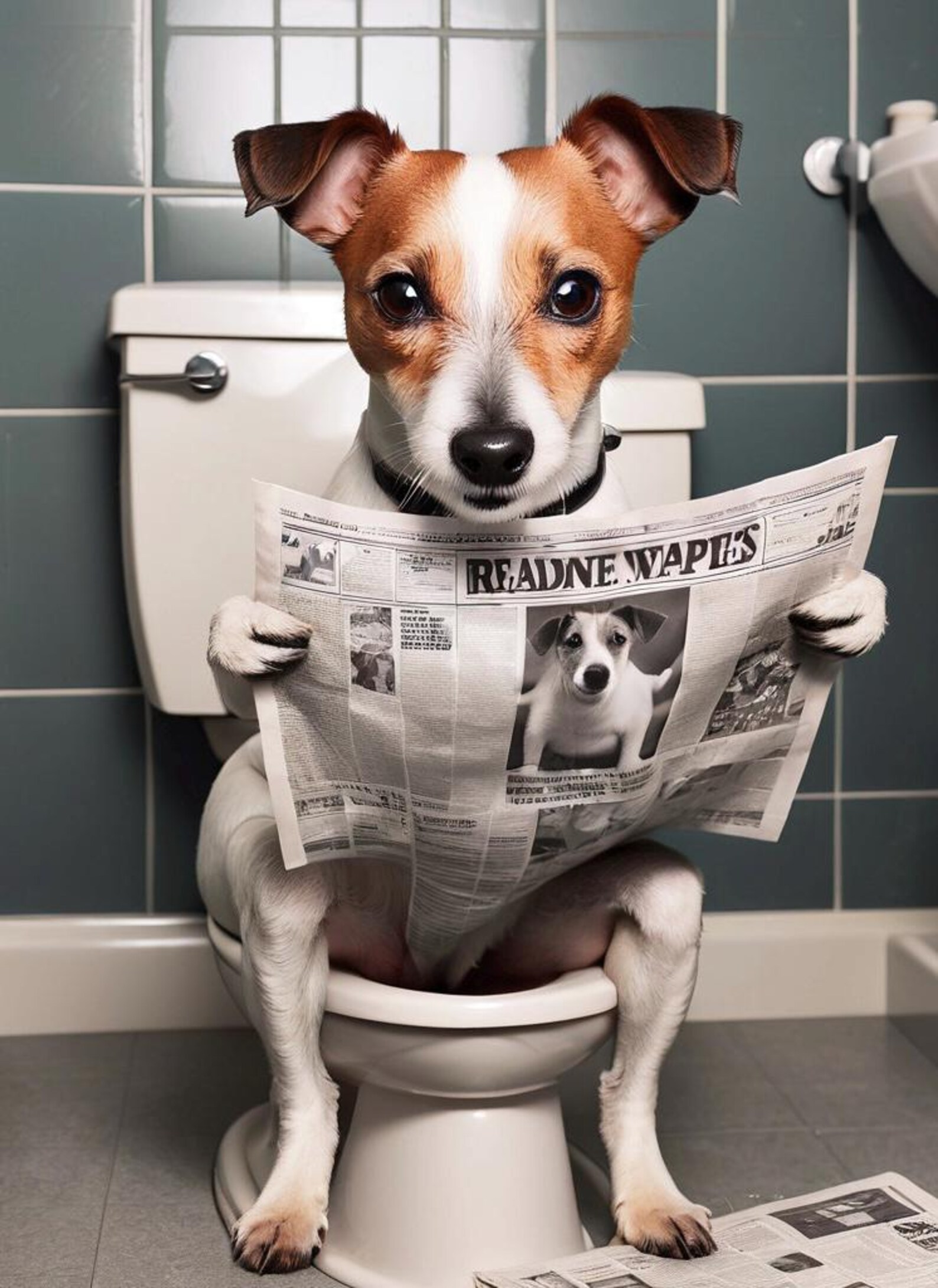 Jack Russell on the Toilet Metal Sign, Jack Russell Plaque, Jack ...