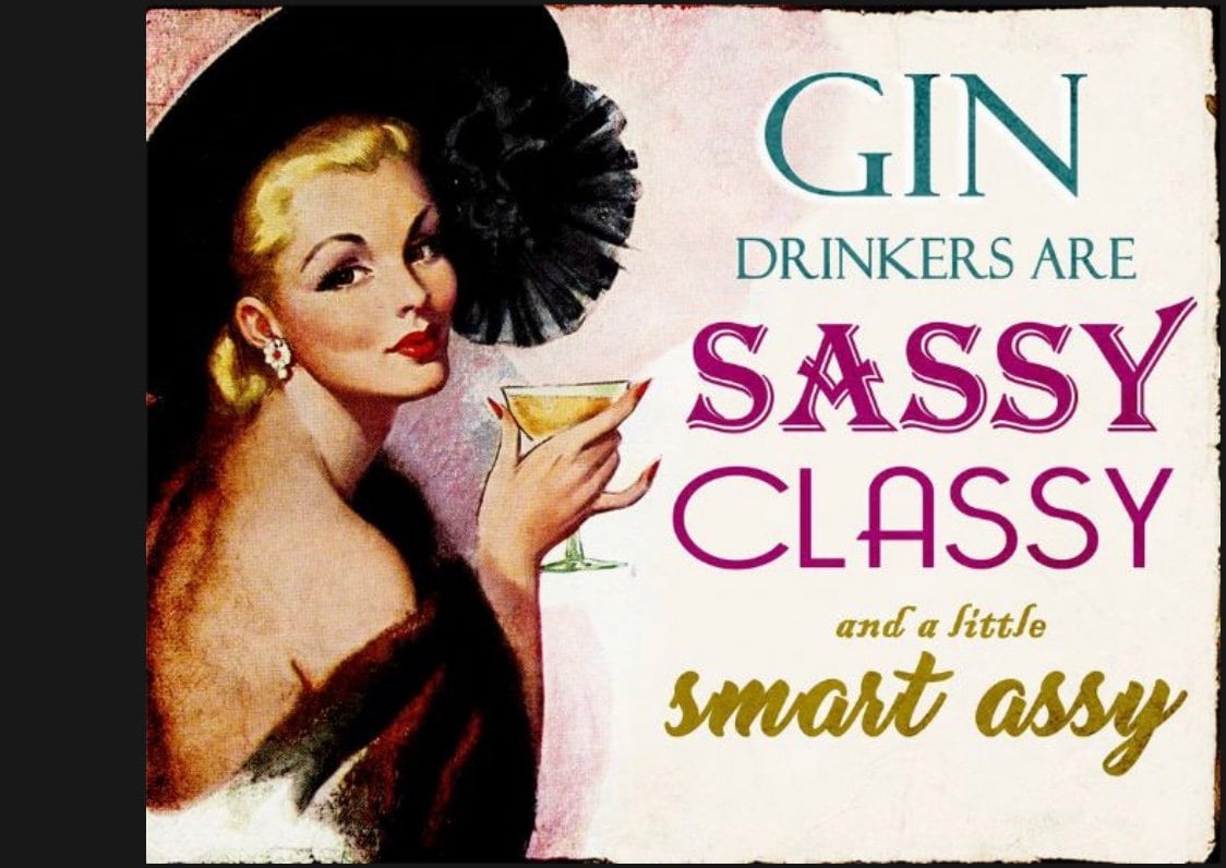 Vintage Sassy Classy Gin Sign Drink Sign Vintage Sign. - Etsy UK