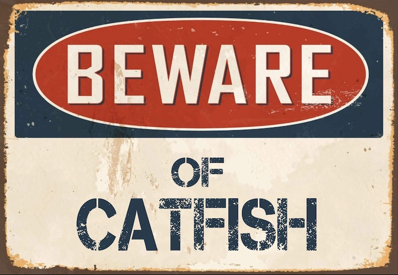 Beware of Catfish Sign Catfish Sign Catfish Plaque - Etsy UK