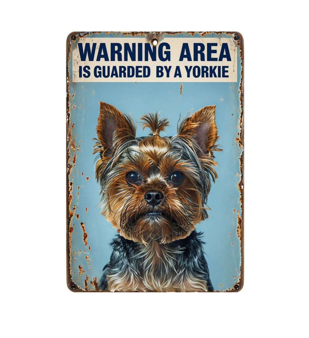 Warning This Area is Guarded by A Yorkshire Terrier Metal Sign, Yorkie ...