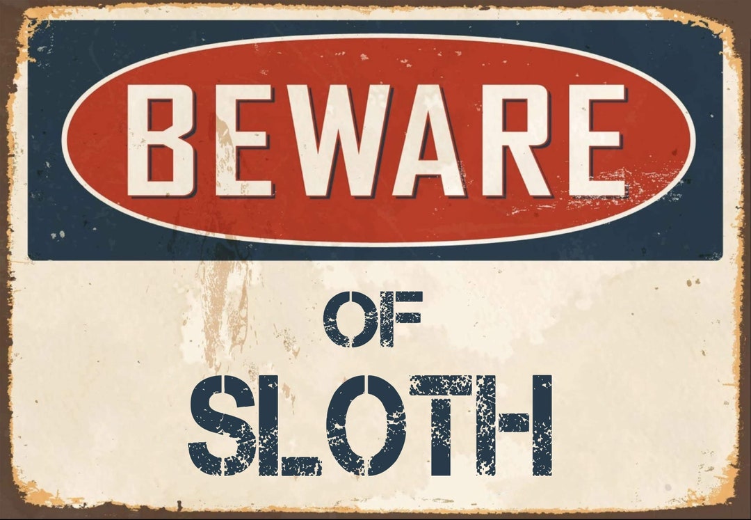Beware of Sloth Sign, Sloth Sign, Sloth Plaque - Etsy