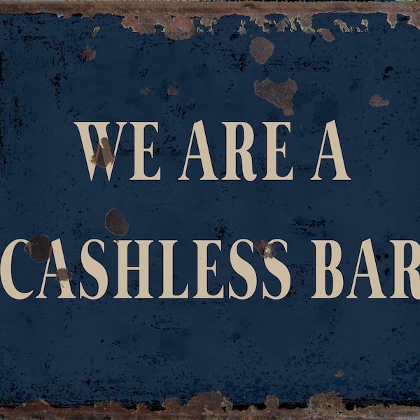 Cashless Sign - Etsy