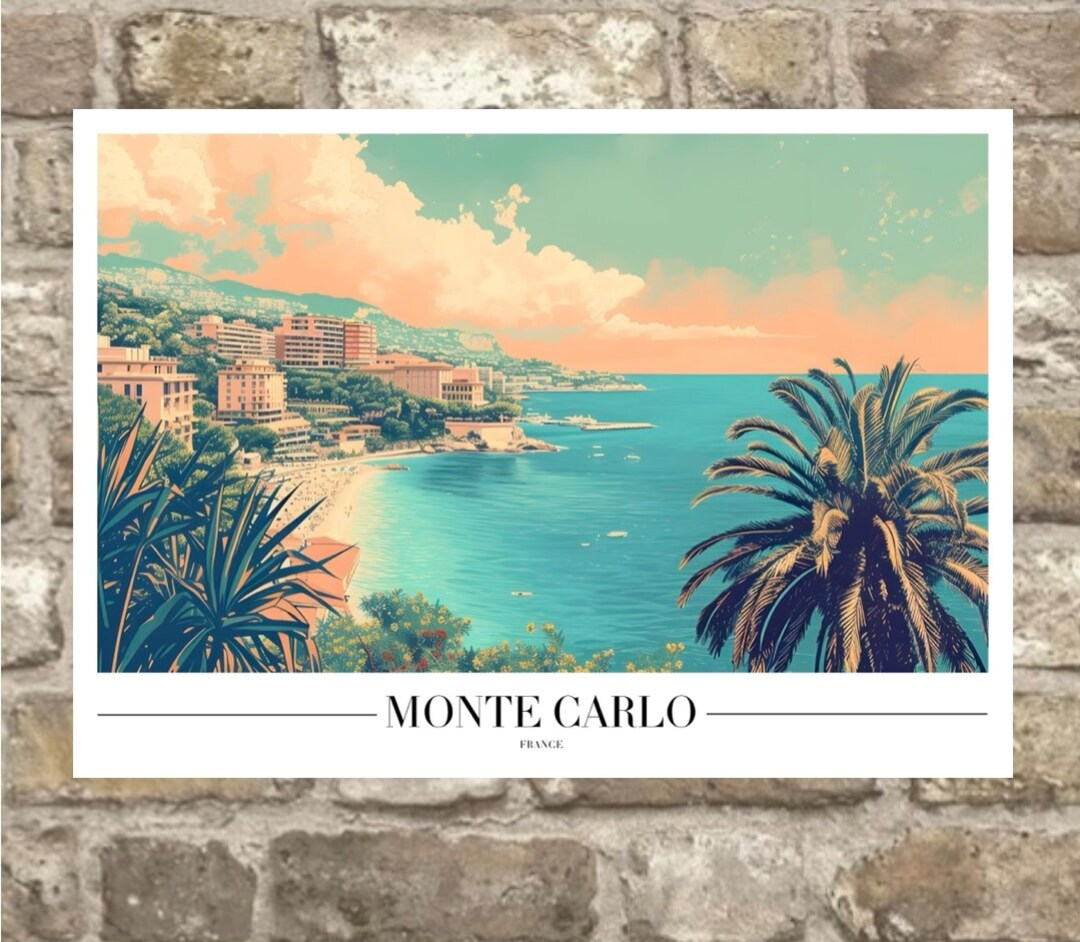 Monte Carlo Metal Sign, Monte Carlo Sign, Monte Carlo Plaque, Travel ...