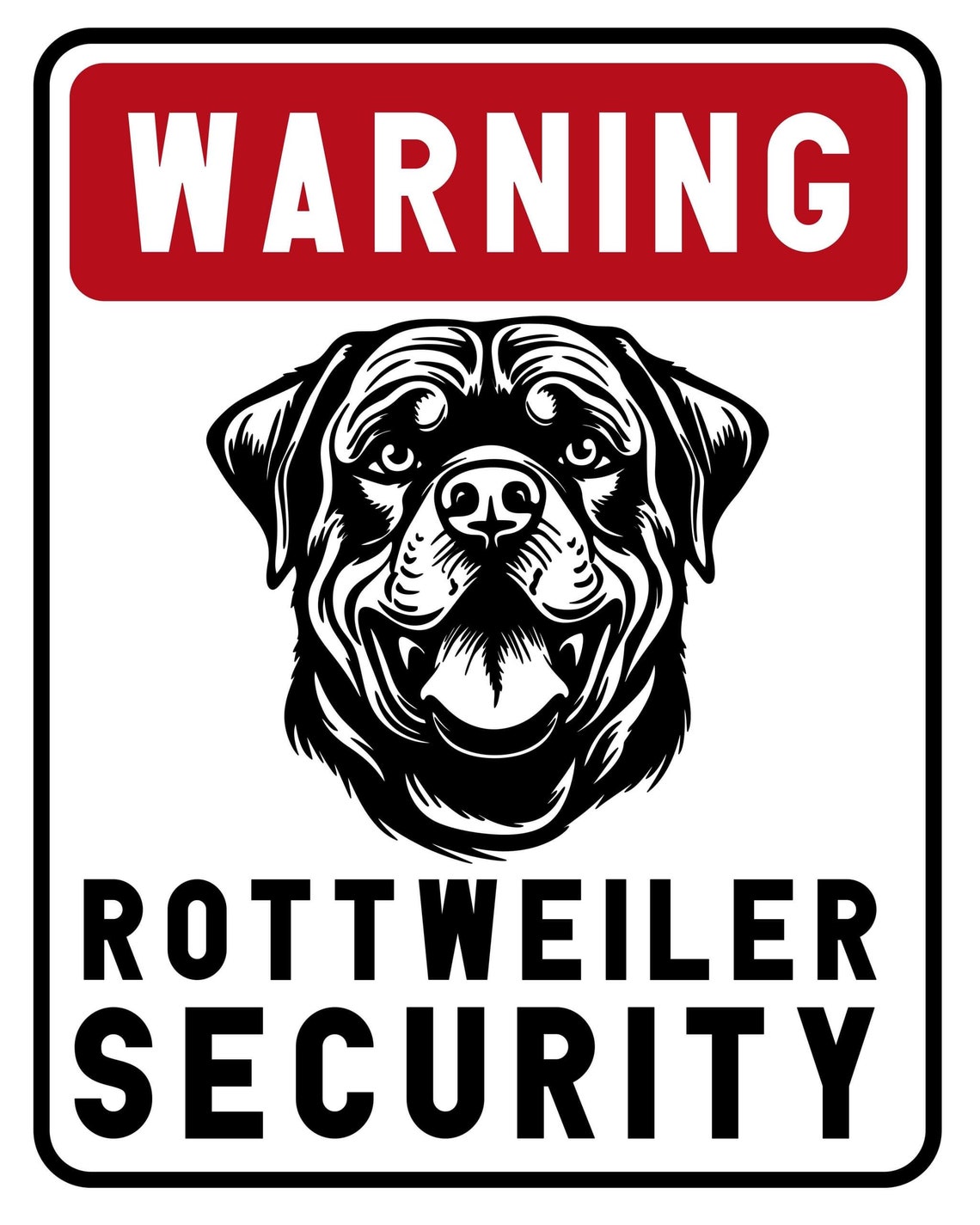 Rottweiler Security Sign, Rottweiler Security Plaque, Rottweiler Sign ...