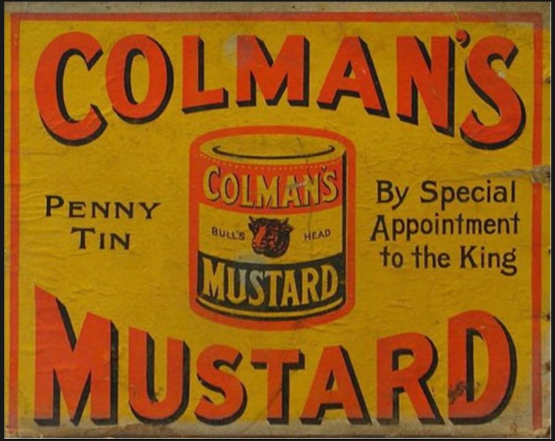 Vintage Colmans Mustard Ad Sign Kitchen Sign Vintage Sign. - Etsy