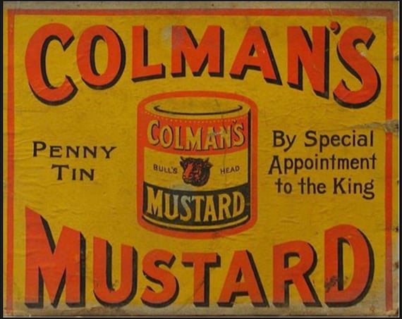 Vintage Colmans Mustard Ad Sign Kitchen Sign Vintage Sign. | Etsy UK