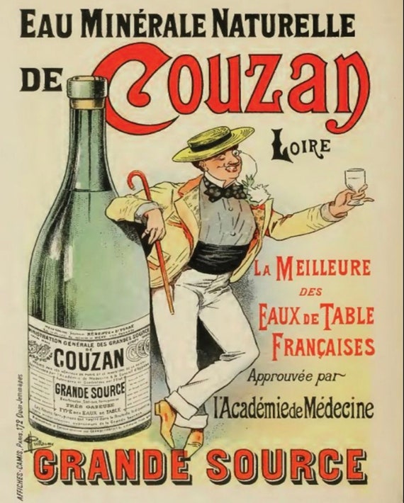 Vintage Mineral Water Ad Print French Print Water Print | Etsy