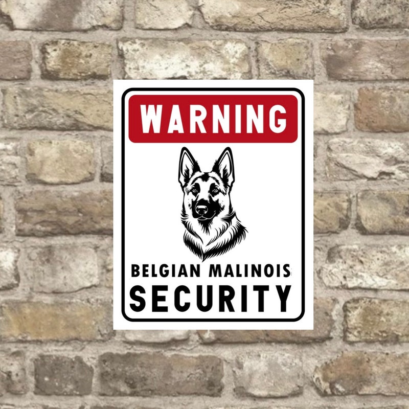 Malinois Security Signs - Etsy UK