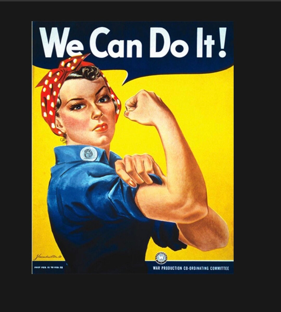 Vintage We Can Do It Sign, Wartime Sign, Vintage Sign. Retro Wall Sign ...