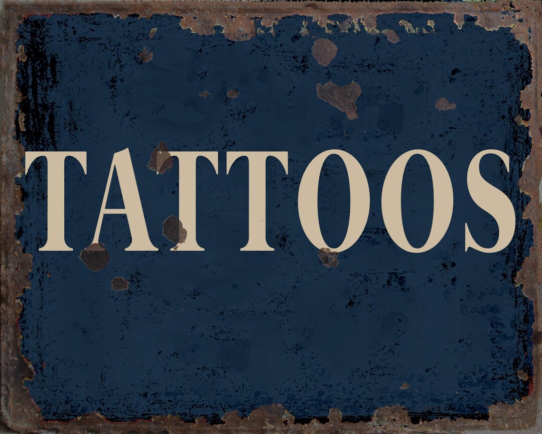 Vintage Tattoos Metal Sign, Tattoos Plaque, Tattoos Retro Wall Sign - Etsy