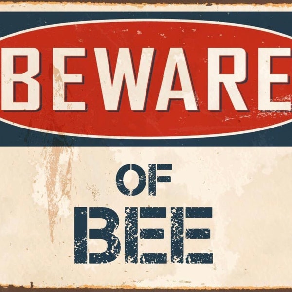 Bee Warning Sign - Etsy