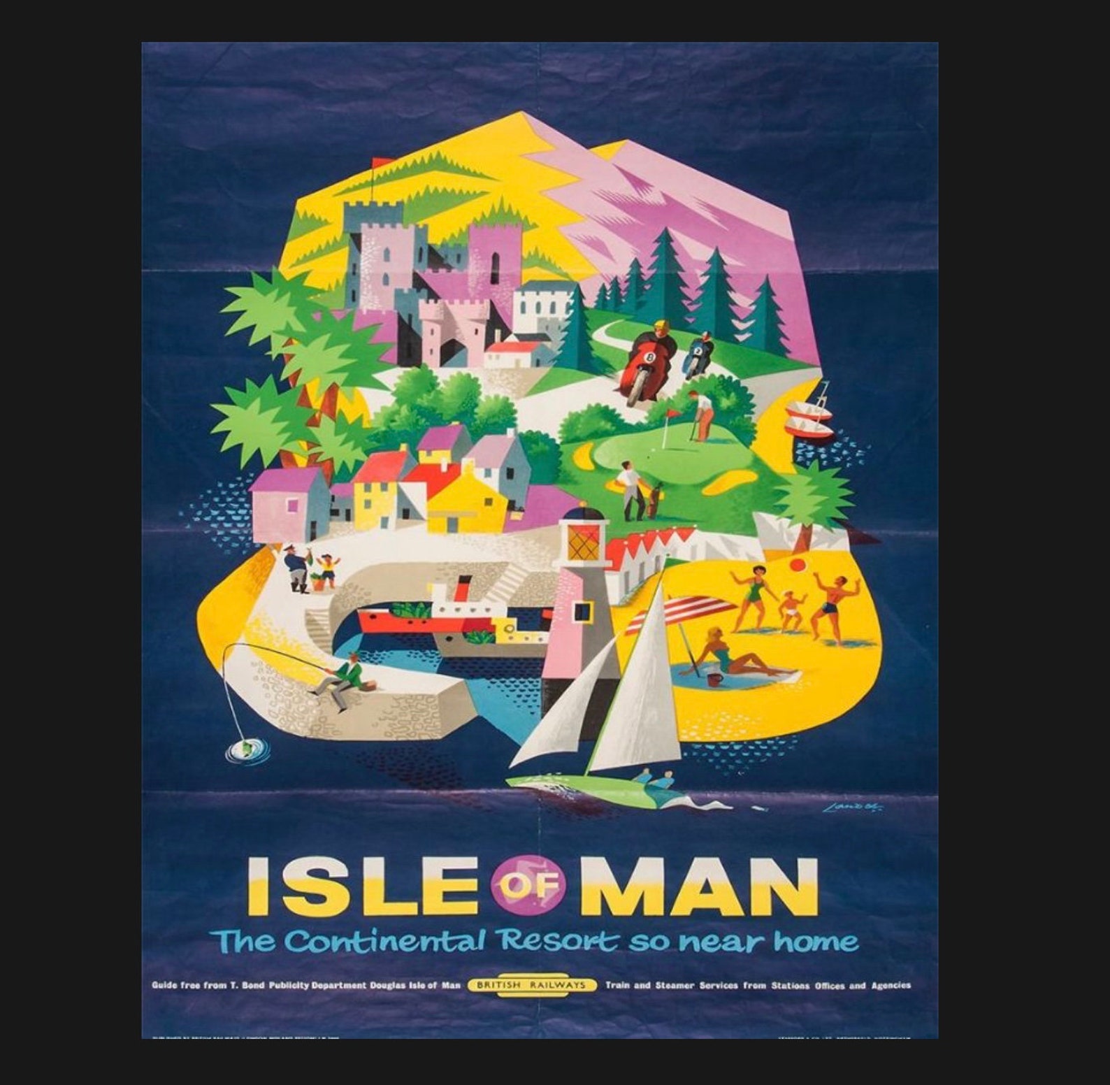 Vintage Isle of Man by Rail Metal Sign, Isle of Man Sign, Vintage Sign ...