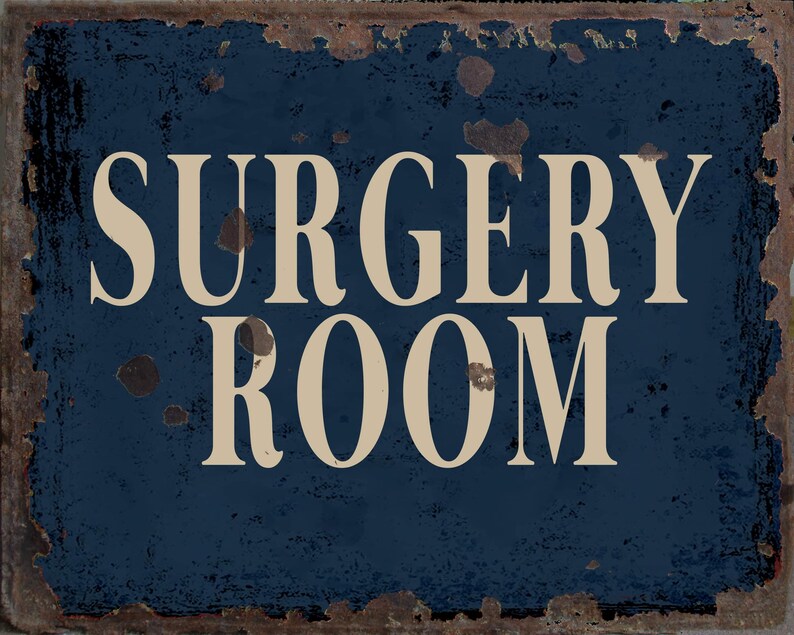 Vintage Surgery Room Metal Sign Surgery Room Plaque Surgery - Etsy