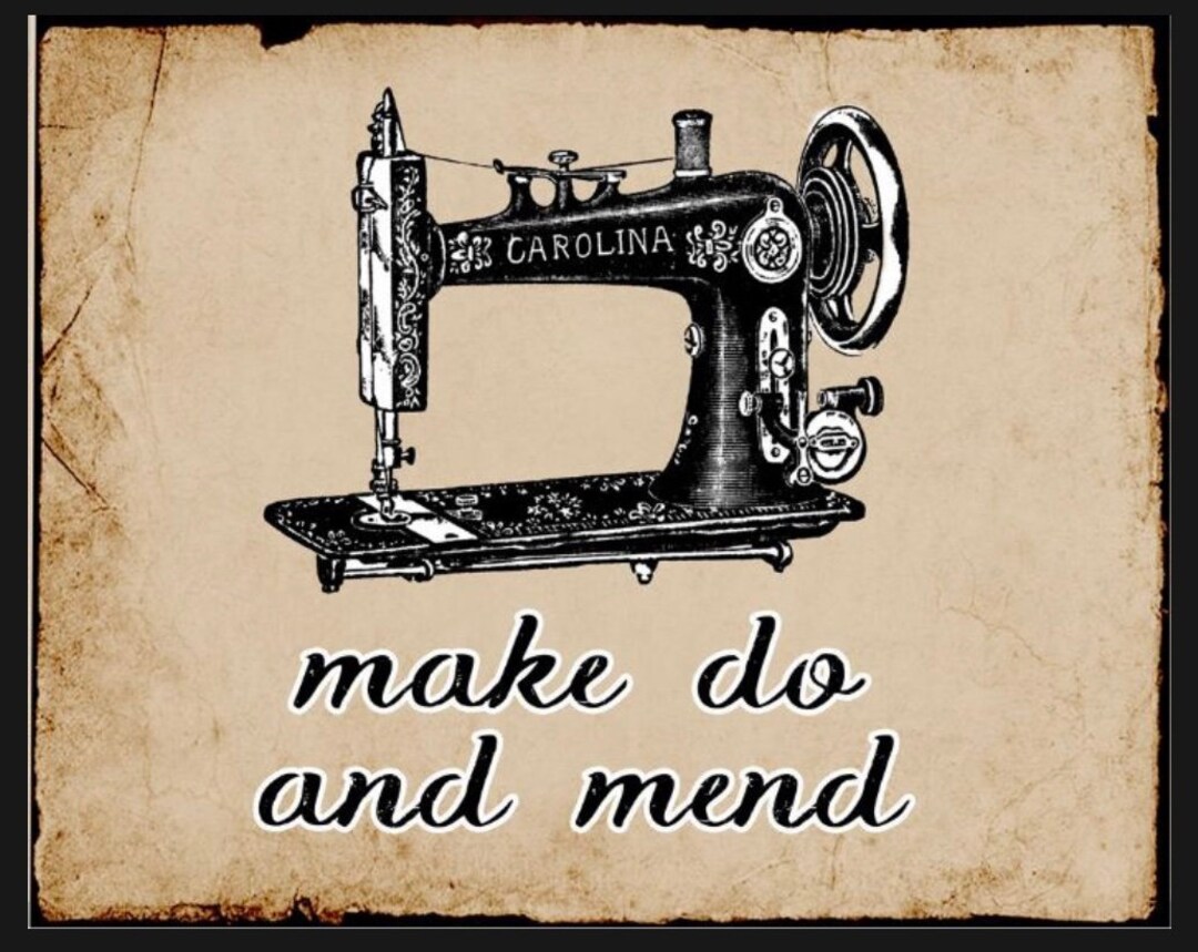 Vintage Wartime Make Do and Mend Sign, Wartime Sign, Vintage Sign ...